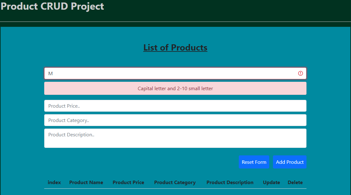 Product Crud Project With Json In Javascript Free Source Code Sourcecodester